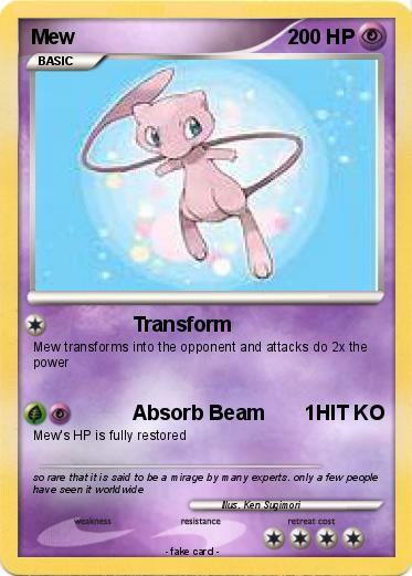 Pokémon Mew 5359 5359 - Transform - My Pokemon Card