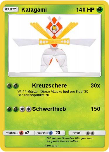 Pokémon Katagami 8 8 - Kreuzschere - My Pokemon Card