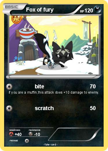 Pokémon Fox of fury - bite - My Pokemon Card