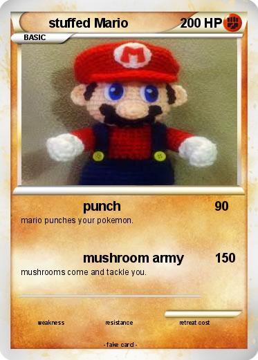 Pokémon stuffed Mario - punch - My Pokemon Card