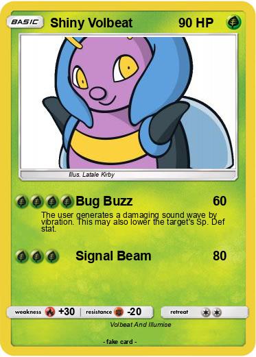 Pokémon Shiny Volbeat - Bug Buzz - My Pokemon Card