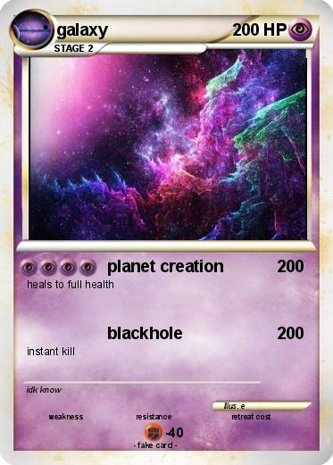 Pokémon galaxy 1070 1070 - planet creation - My Pokemon Card