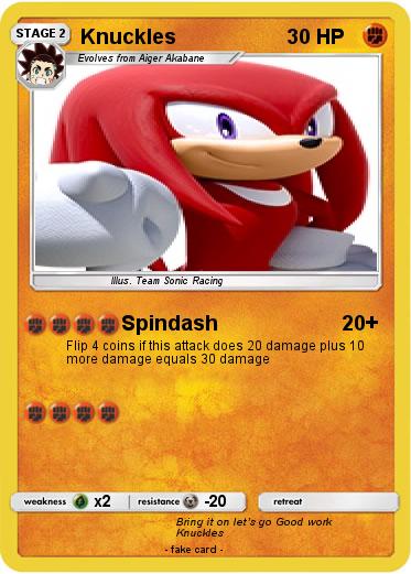 Pokémon Knuckles 901 901 - Spindash - My Pokemon Card