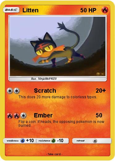 Pokémon Litten 212 212 - Scratch - My Pokemon Card