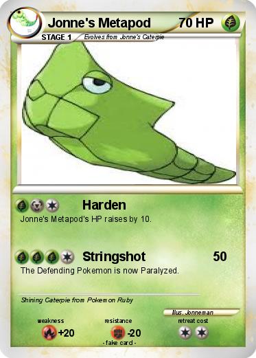 Pokémon Jonne s Metapod - Harden - My Pokemon Card