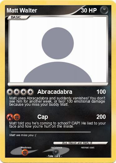 Pokémon Matt Walter 1 1 - Abracadabra - My Pokemon Card