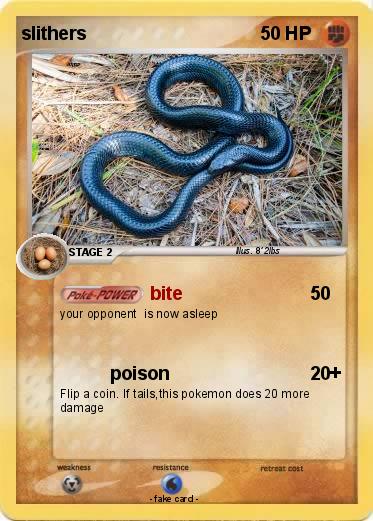 Pokémon slithers 1 1 - bite - My Pokemon Card