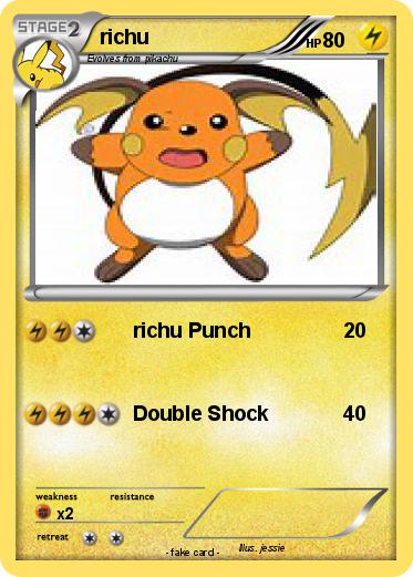 Pokémon richu 193 193 - richu Punch - My Pokemon Card
