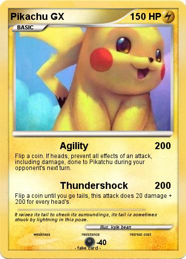 Pokémon Pikachu GX 100 100 - Agility - My Pokemon Card