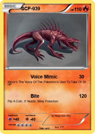 Pokémon SCP 939 28 28 - Voice Mimic - My Pokemon Card