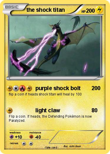 Pokémon the shock titan - purple shock bolt - My Pokemon Card
