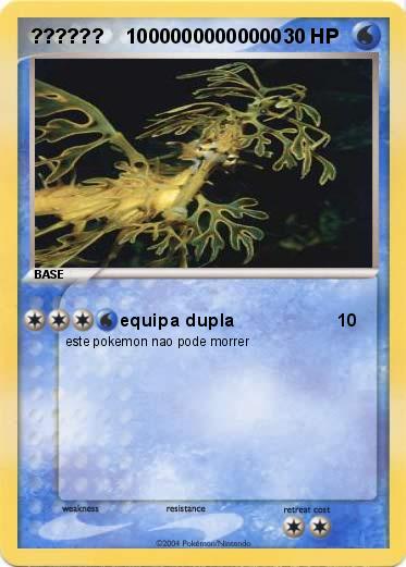 Pokémon 10000000000000 2Y6Q - equipa dupla - My Pokemon Card