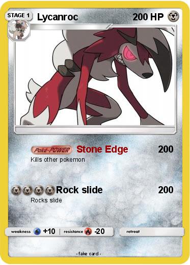 Pokémon Lycanroc 239 239 - Stone Edge - My Pokemon Card