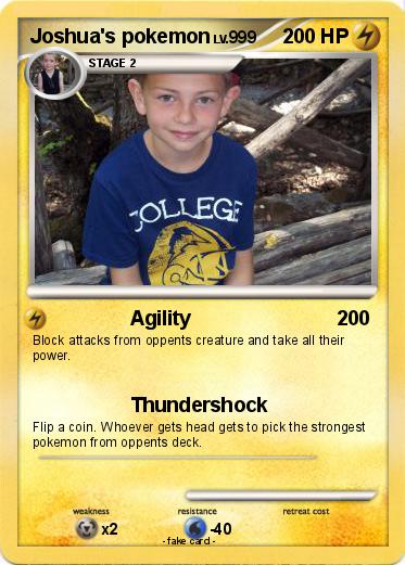 Pokémon Joshua s pokemon - Agility - My Pokemon Card
