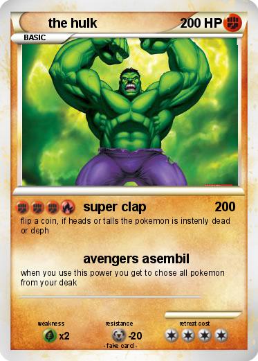 Pokémon the hulk 55 55 - super clap - My Pokemon Card