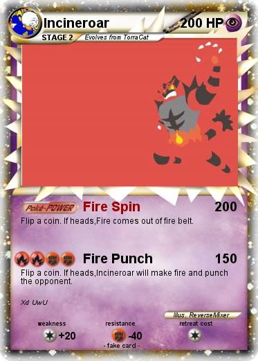 Pokémon Incineroar 122 122 - Fire Spin - My Pokemon Card