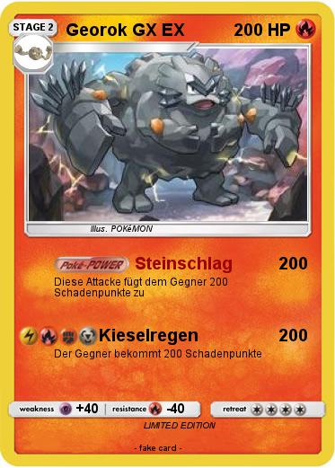 Pokémon Georok GX EX - Steinschlag - My Pokemon Card