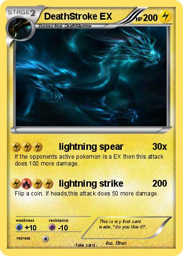 Pokémon DeathStroke EX 2 2 - lightning spear - My Pokemon Card