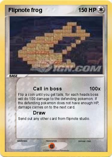 Pokémon Flipnote frog - Call in boss 100x - My Pokemon Card