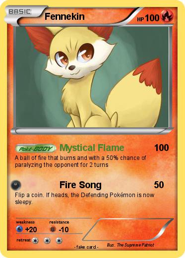Pokémon Fennekin 349 349 - Mystical Flame - My Pokemon Card