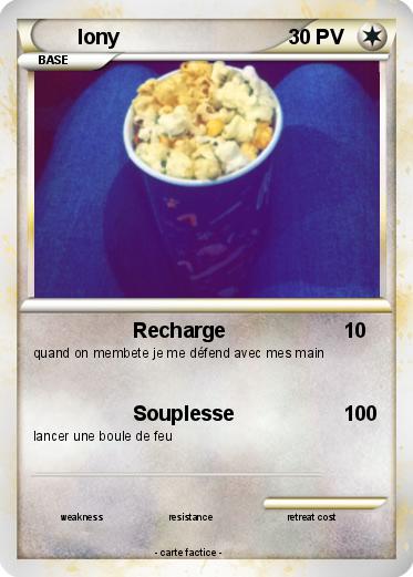 Pokémon lony 3 3 - Recharge - Ma carte Pokémon