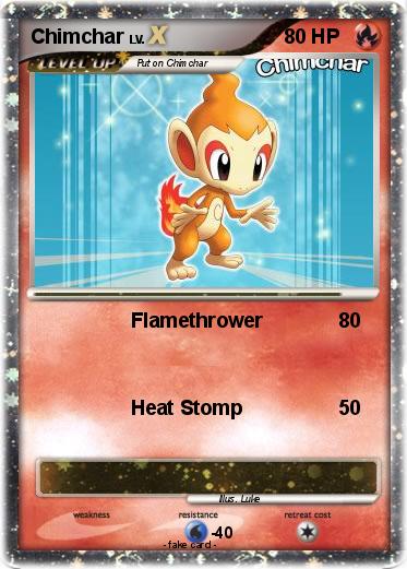 Pokémon Chimchar 109 109 - Flamethrower - My Pokemon Card