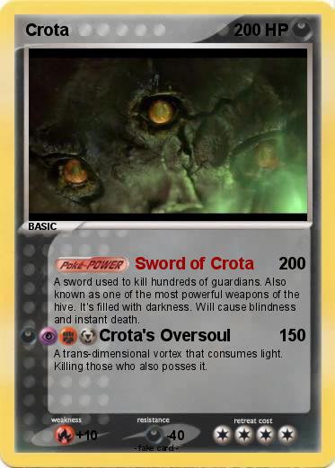 Pokémon Crota - Sword of Crota - My Pokemon Card