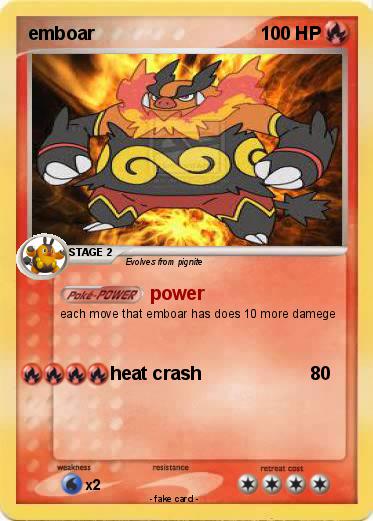 Pokémon emboar 1375 1375 - power - My Pokemon Card