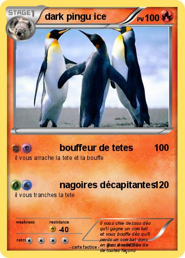 Pokémon dark pingu ice - bouffeur de tetes - Ma carte Pokémon