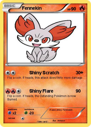 Pokémon Fennekin 418 418 - Shiny Scratch - My Pokemon Card