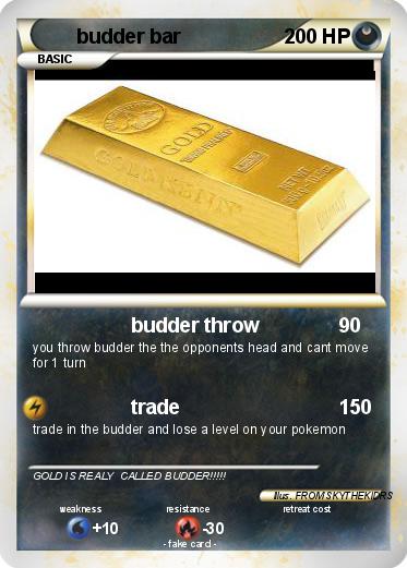 Pokémon golden bar - budder throw - My Pokemon Card