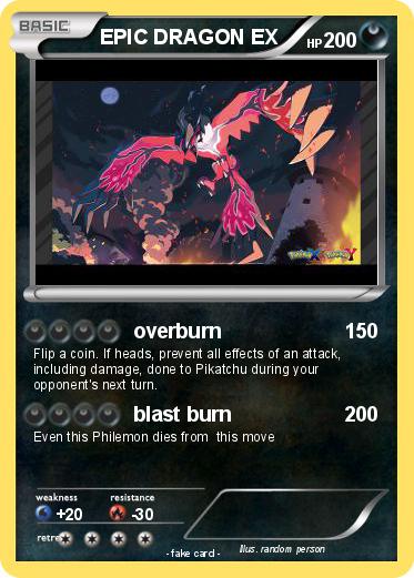 Pokémon EPIC DRAGON EX 1 1 - overburn - My Pokemon Card