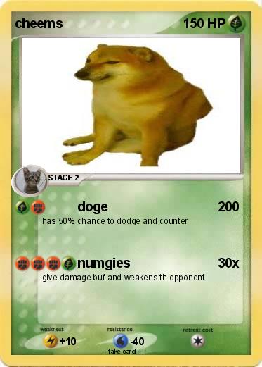 Pokémon cheems 26 26 - doge - My Pokemon Card