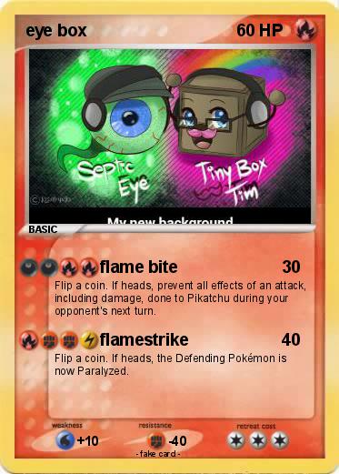 Pokémon eye box - flame bite - My Pokemon Card