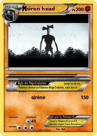 Pokémon siren head 38 38 - sirène - Ma carte Pokémon