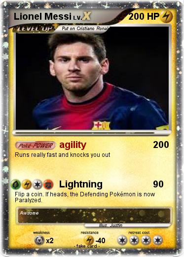 Pokémon Lionel Messi 564 564 - agility - My Pokemon Card