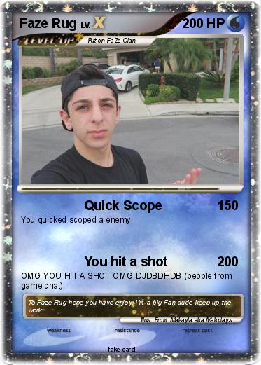 Pokémon Faze Rug 3 3 - Quick Scope - My Pokemon Card
