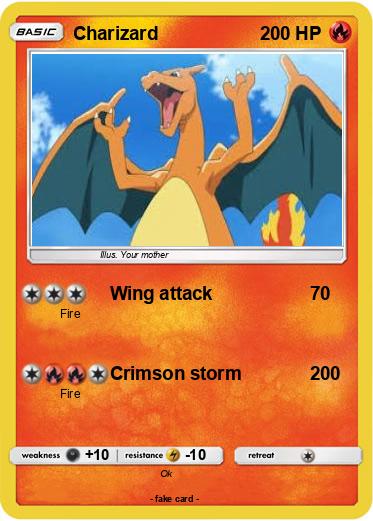 Pokémon Charizard 12354 12354 - Wing attack - My Pokemon Card