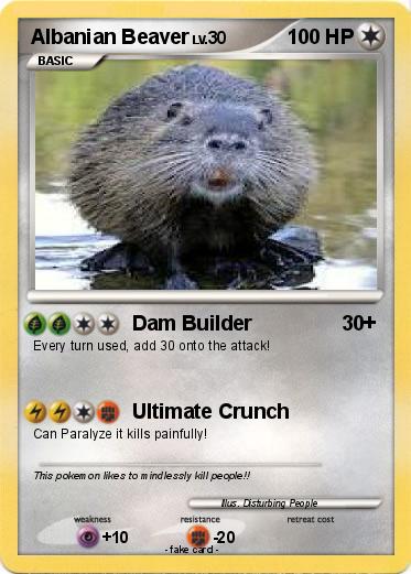 Pokémon Albanian Beaver - Dam Builder - My Pokemon Card