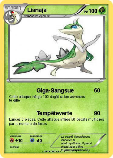Pokémon Lianaja 71 71 - Giga-Sangsue - Ma carte Pokémon