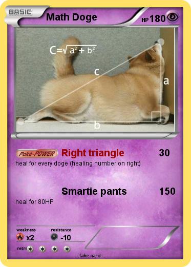 Pokémon Math Doge - Right triangle - My Pokemon Card