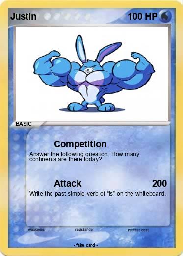 Pokémon Justin 7646 7646 - Competition - My Pokemon Card