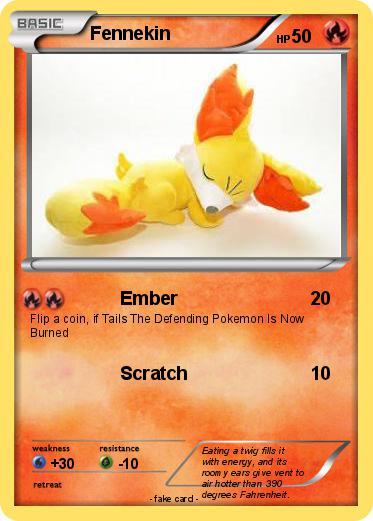Pokémon Fennekin 502 502 - Ember - My Pokemon Card