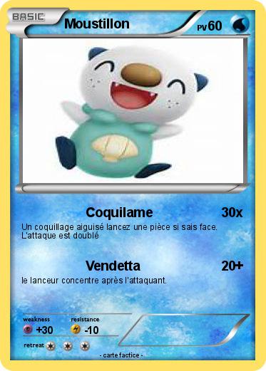 Pokémon Moustillon 266 266 - Coquilame - Ma carte Pokémon