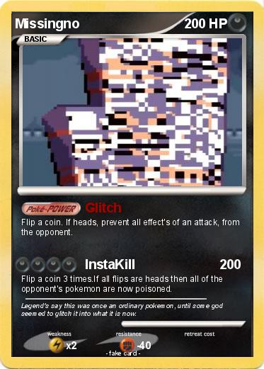 Pokémon Missingno 1811 1811 - Glitch - My Pokemon Card
