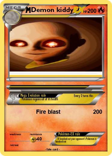 Pokémon Demon kiddy - Fire blast - My Pokemon Card