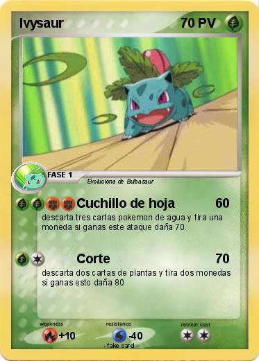 Pokémon Ivysaur 543 543 - Cuchillo de hoja - Mi carta pokémon