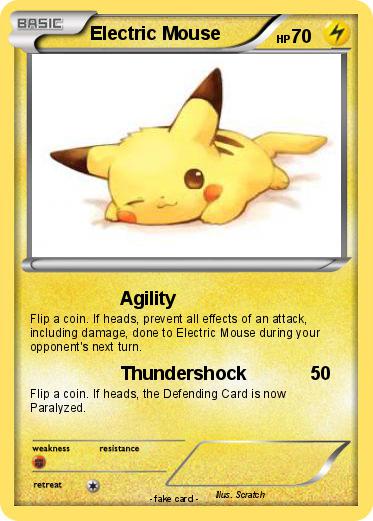 Pokémon Electric Mouse 2 2 - Agility - My Pokemon Card