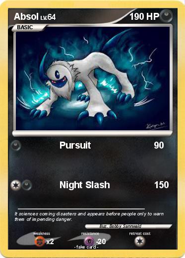 Pokémon Absol 957 957 - Pursuit - My Pokemon Card