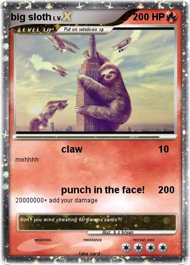 Pokémon big sloth - claw - My Pokemon Card